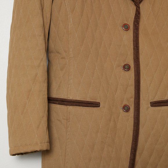 Mabrun | Jackets & Coats | Vtg 7s Tan Quilted Blazer Jacket M | Poshmark